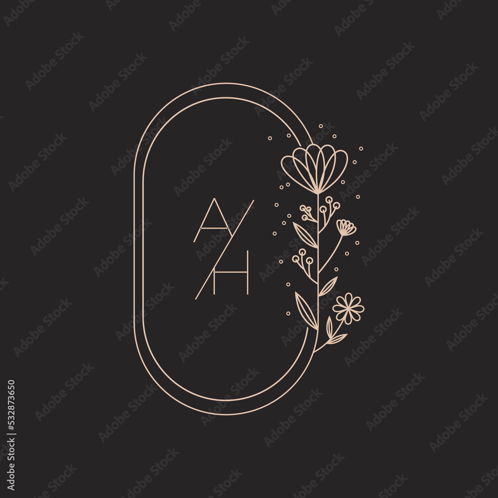 Gold vector frame with flowers. Round frame with Frame for invitation ...