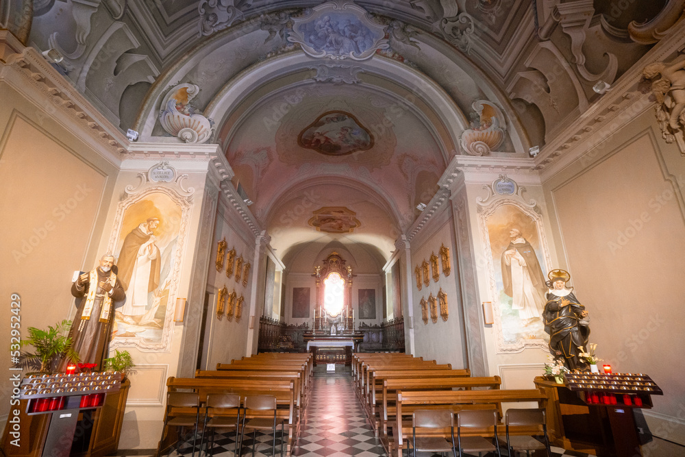 Menaggio , beautiful town at Lake Como , Lombardy . Chiesa di santa ...