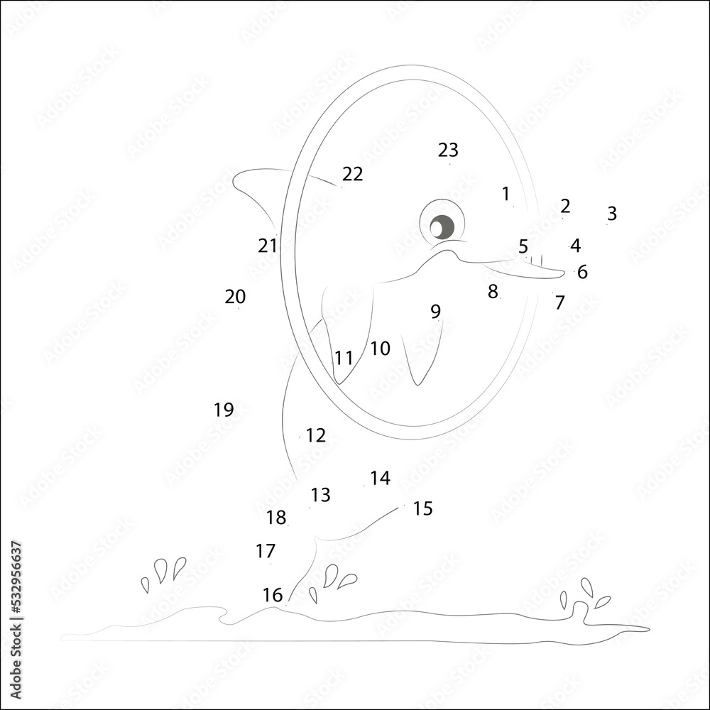 funny number coloring page for kids Stock Vector | Adobe Stock