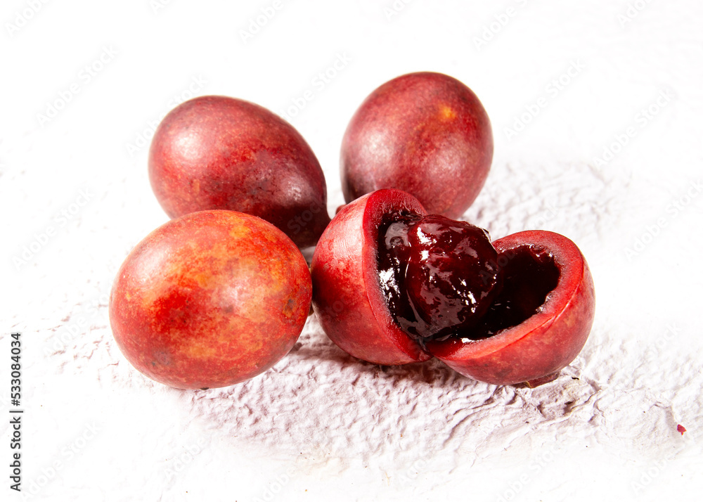 Roktogota or Blood fruit is a woody climber and it is very popular ...
