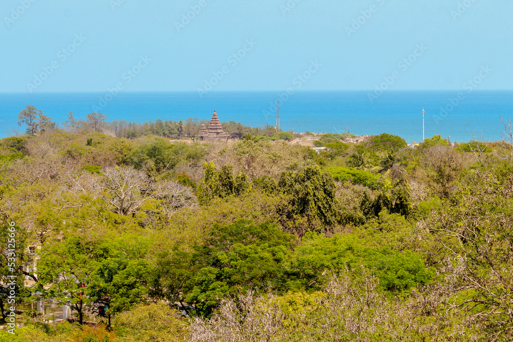 The Shore Temple of Mamallapuram, It is located in Mahabalipuram ...