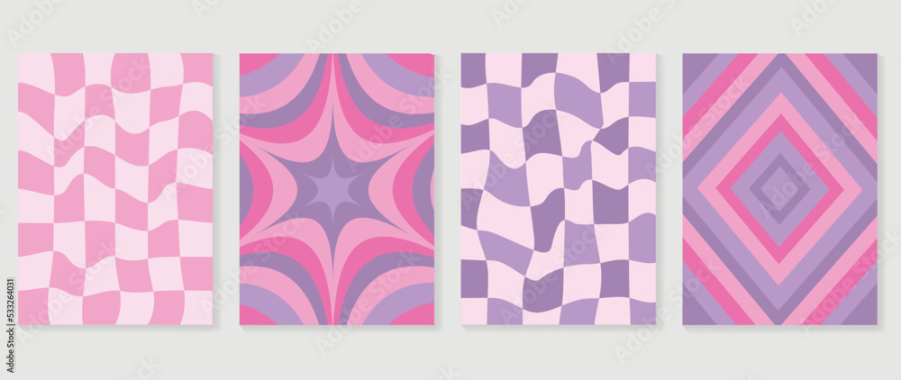 Collection of y2k style background vector. Set of lovely vibes ...