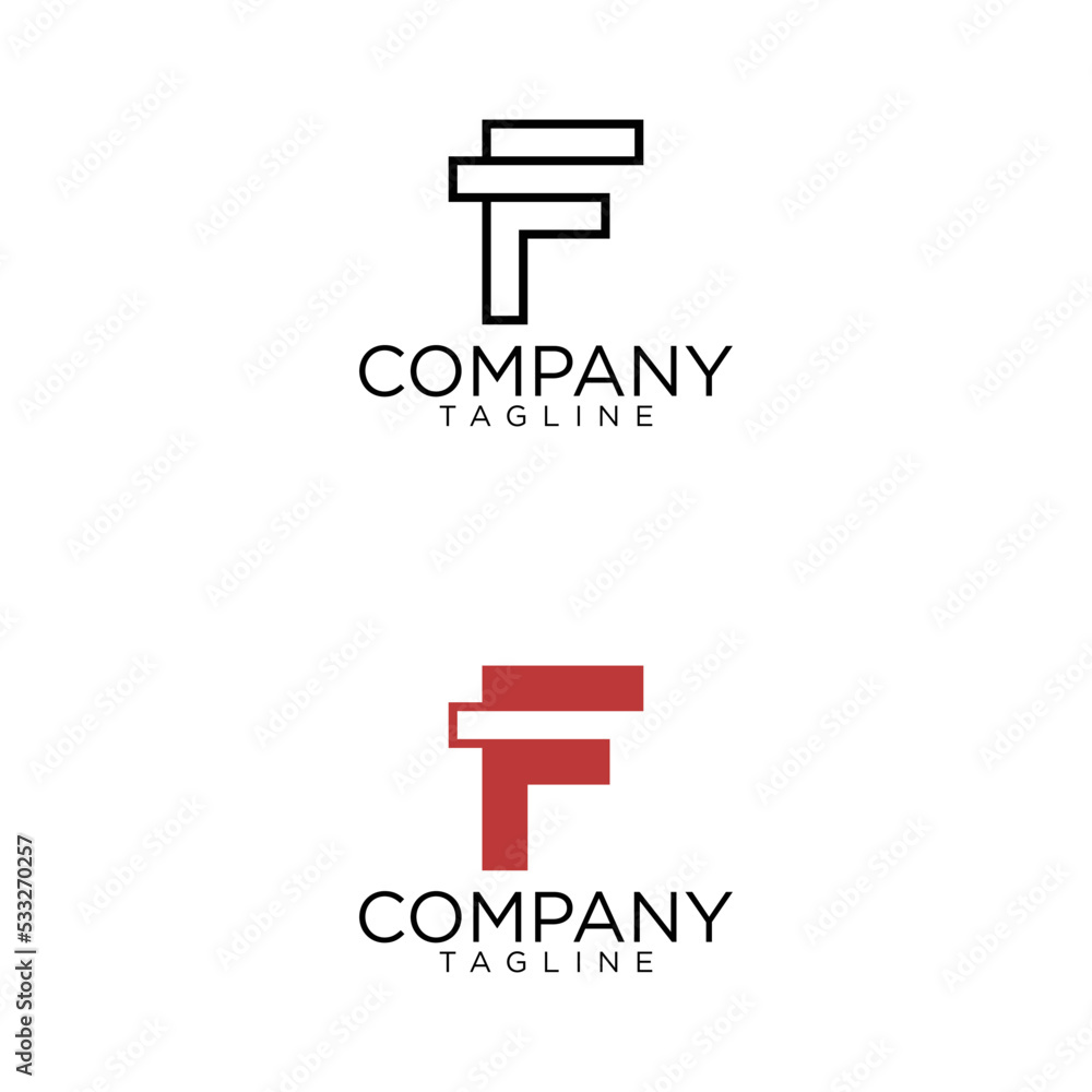 f logo design and premium vector templates Stock Vector | Adobe Stock