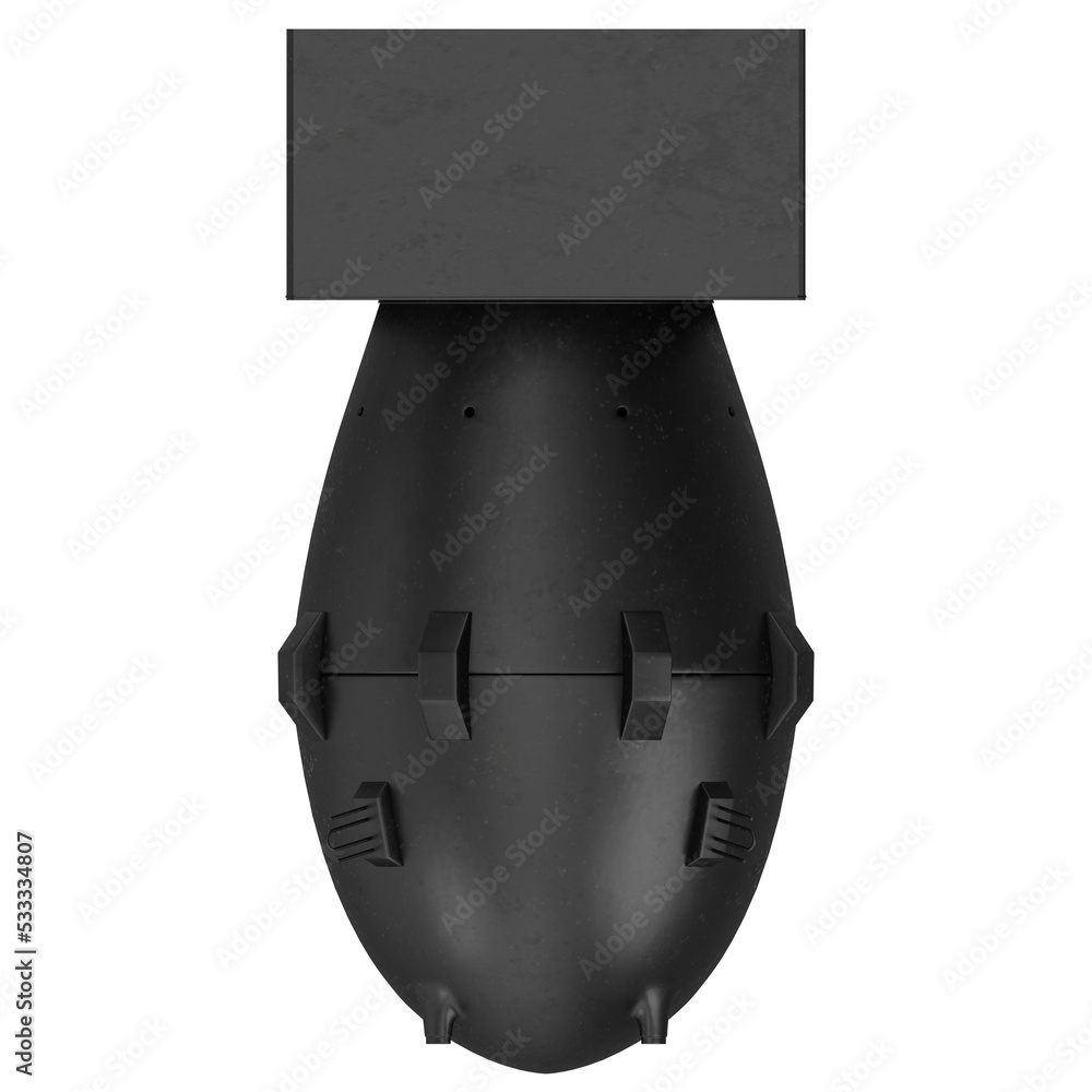 3d rendering illustration of Fat Man atomic bomb Stock Illustration ...