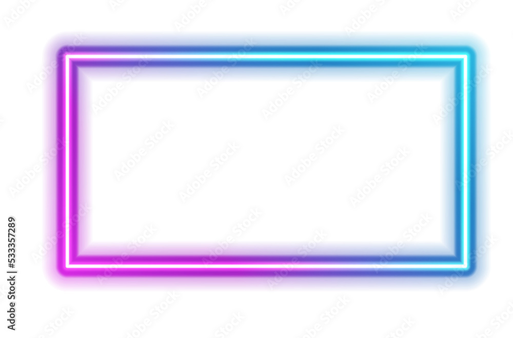 Ilustración de Stock Neon frame, vibrant colored glowing neon frame ...