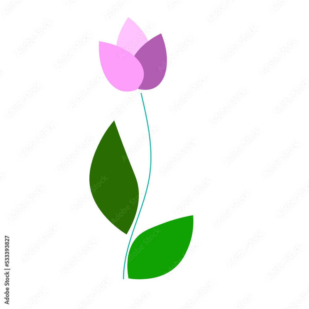 Flor Vetorizada Illustrator Stock Vector | Adobe Stock