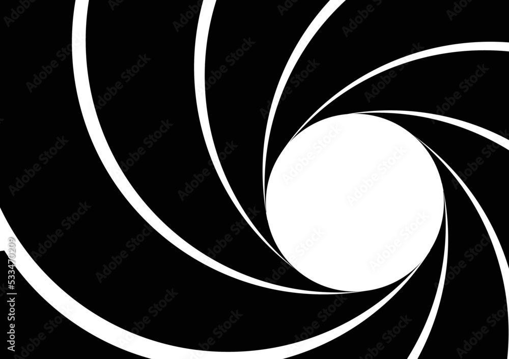 View Through Silhouette Gun Barrel Stock Vector | Adobe Stock