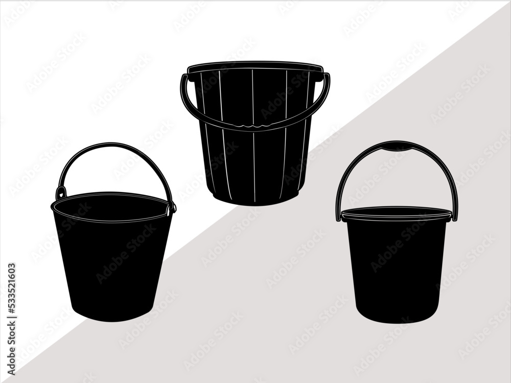 Bucket svg, Bucket vector, Bucket icon, Bucket cut fiule, cut file, for ...