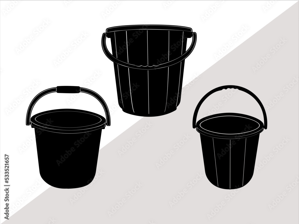 Bucket svg, Bucket vector, Bucket icon, Bucket cut fiule, cut file, for ...