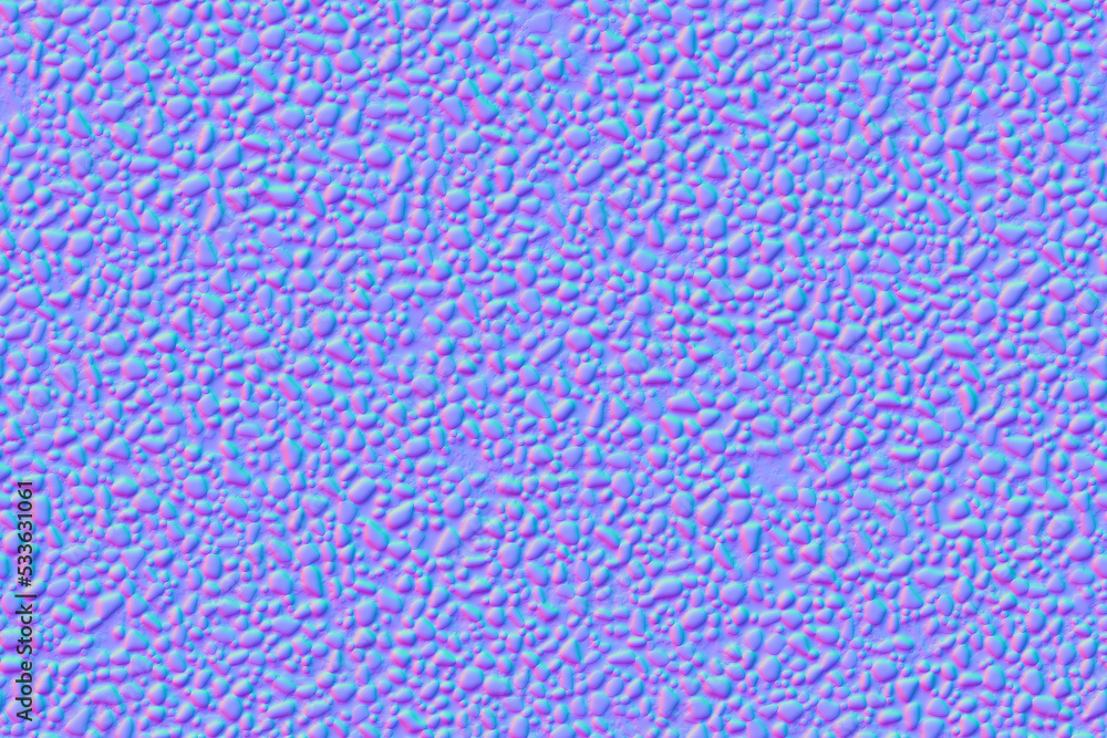 Normal map of textured tarmac seamless pattern. Abstract asphalt texture. Bump mapping of road ...