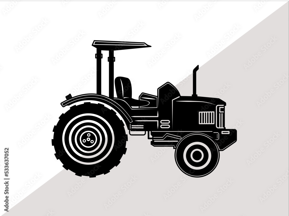 Tractor SVG for Cricut, tractor svg, tractor silhouette, farm tractor ...