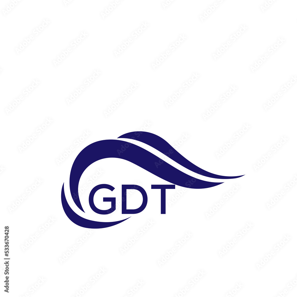 GDT letter logo. GDT blue image on white background. GDT Monogram logo ...
