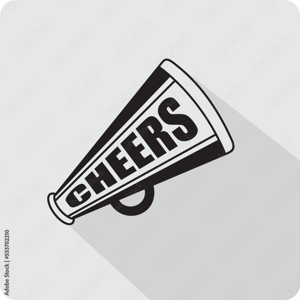 Bullhorn Icon | Cheers Megaphone Bundle Vector Illustration Silhouette ...