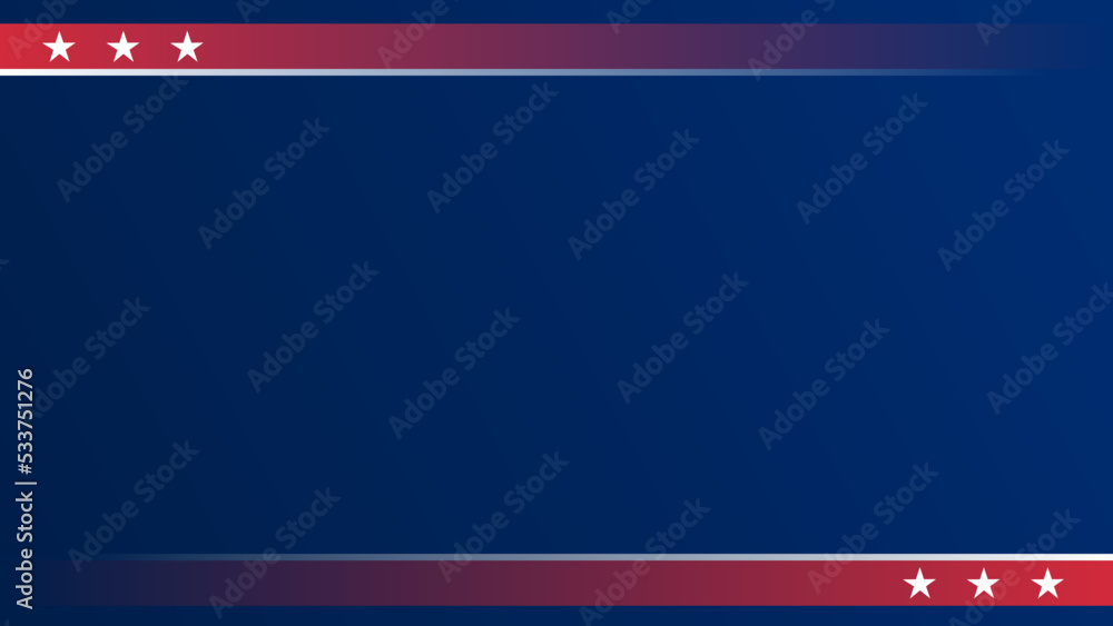 dark blue gradient background with stars and stripes. american flag ...