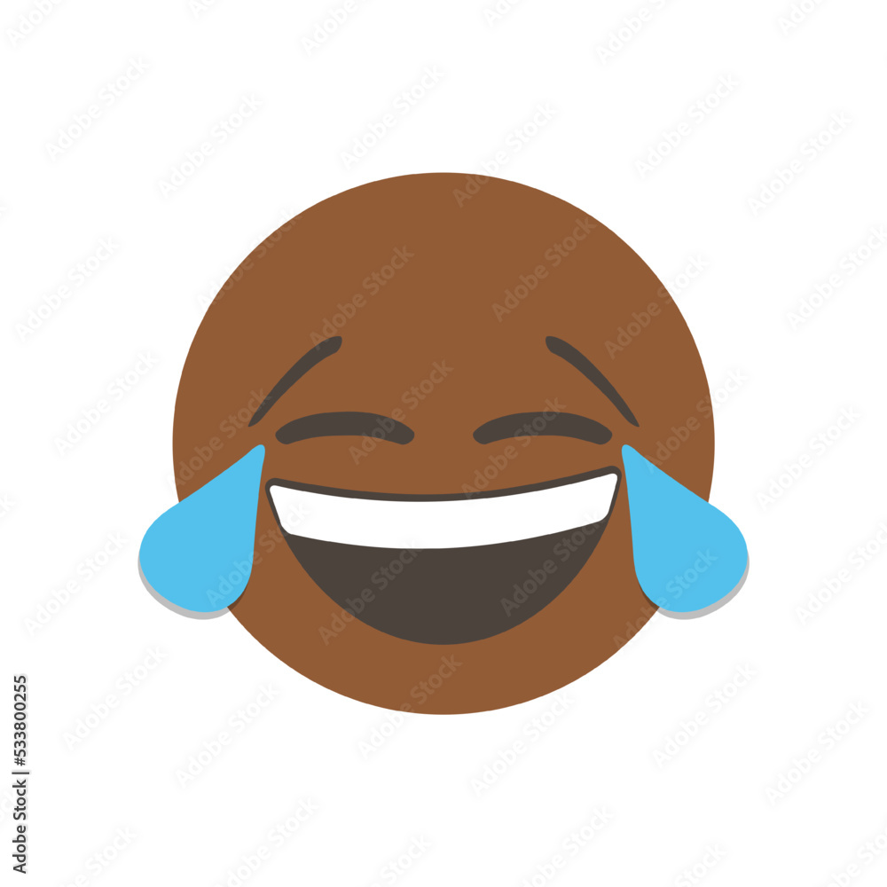 Face with tears of joy, haha emoji. funny yellow emoticon. realistic ...