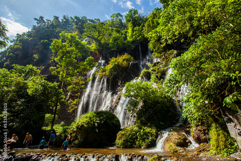 The beauty of the waterfall Goa Tetes. One of the waterfalls in the ...