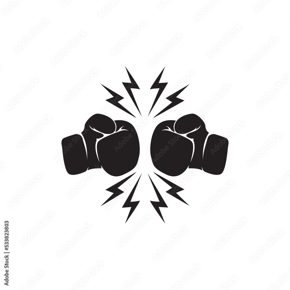 Vector de Stock boxing gloves logo vector icon illustration | Adobe Stock Vector de Stock boxing gloves logo vector icon illustration | Adobe Stock