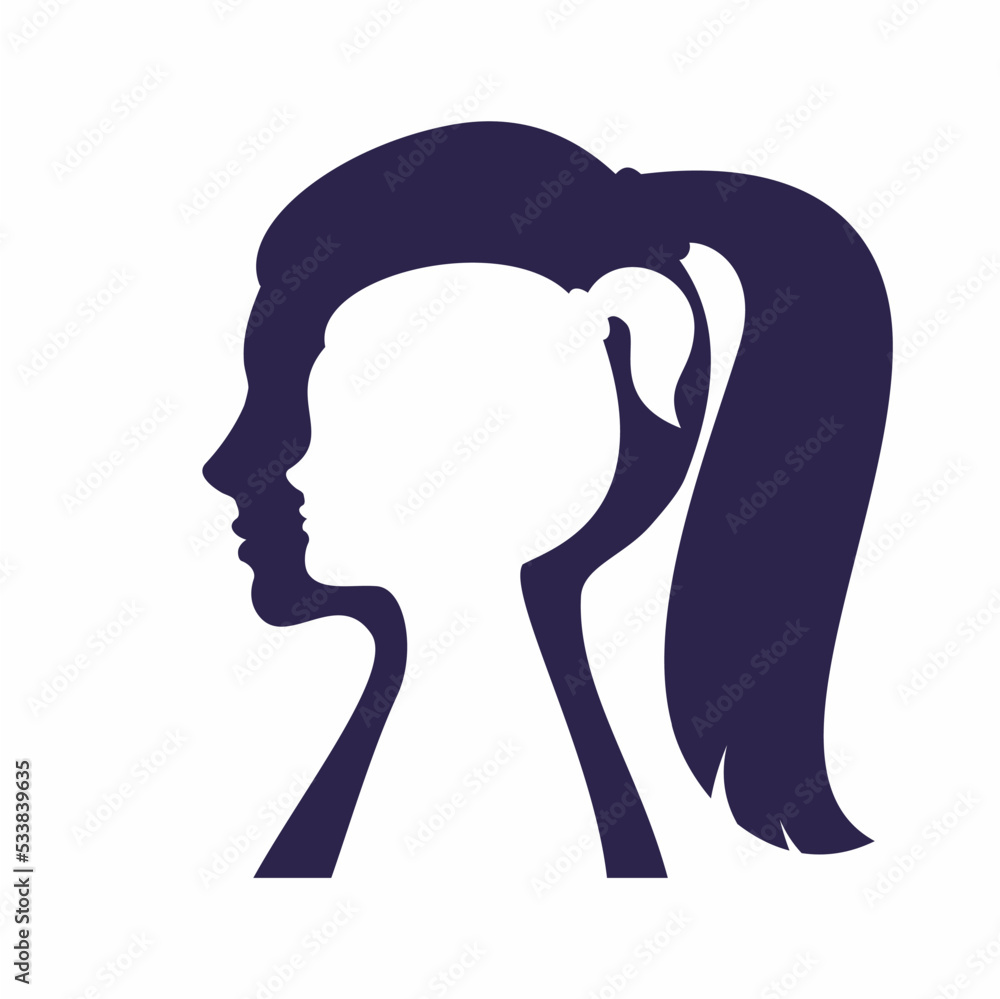 Vector illustration of a woman showing her inner child living in her ...