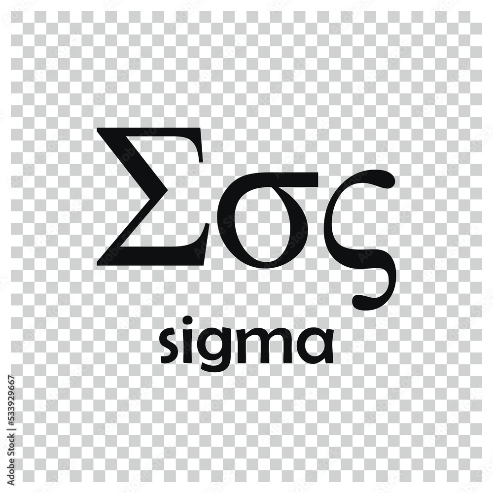 Stock-Vektorgrafik „Simple sigma. The Greek alphabet has been used to ...