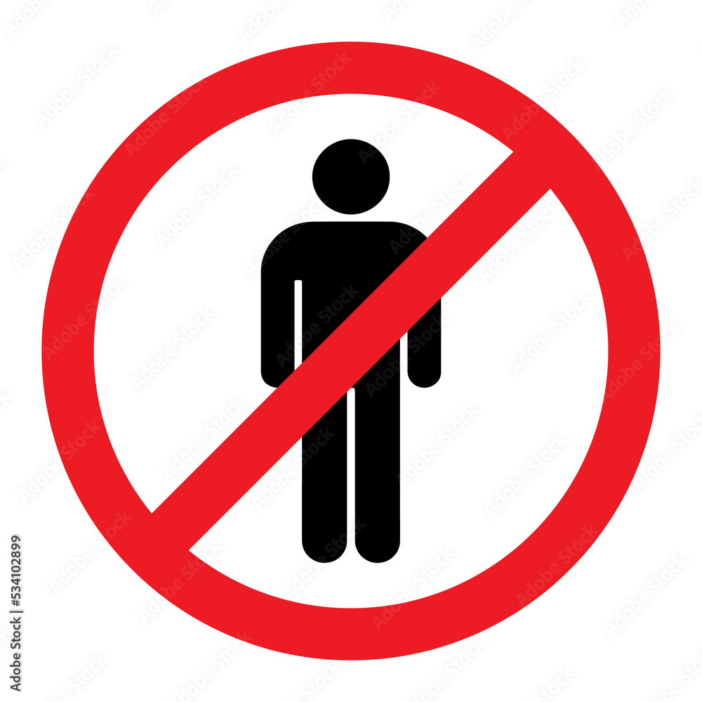 no man sign PNG image Stock Illustration | Adobe Stock