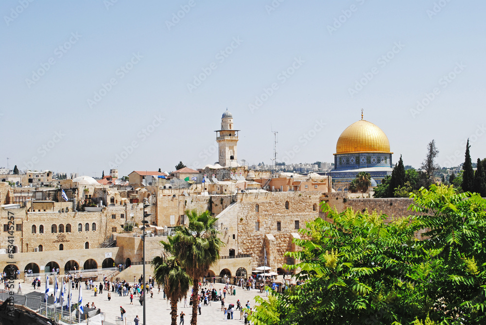 The wailing wall in JerusaThe Western Wall in Jerusalem, a remnant of ...