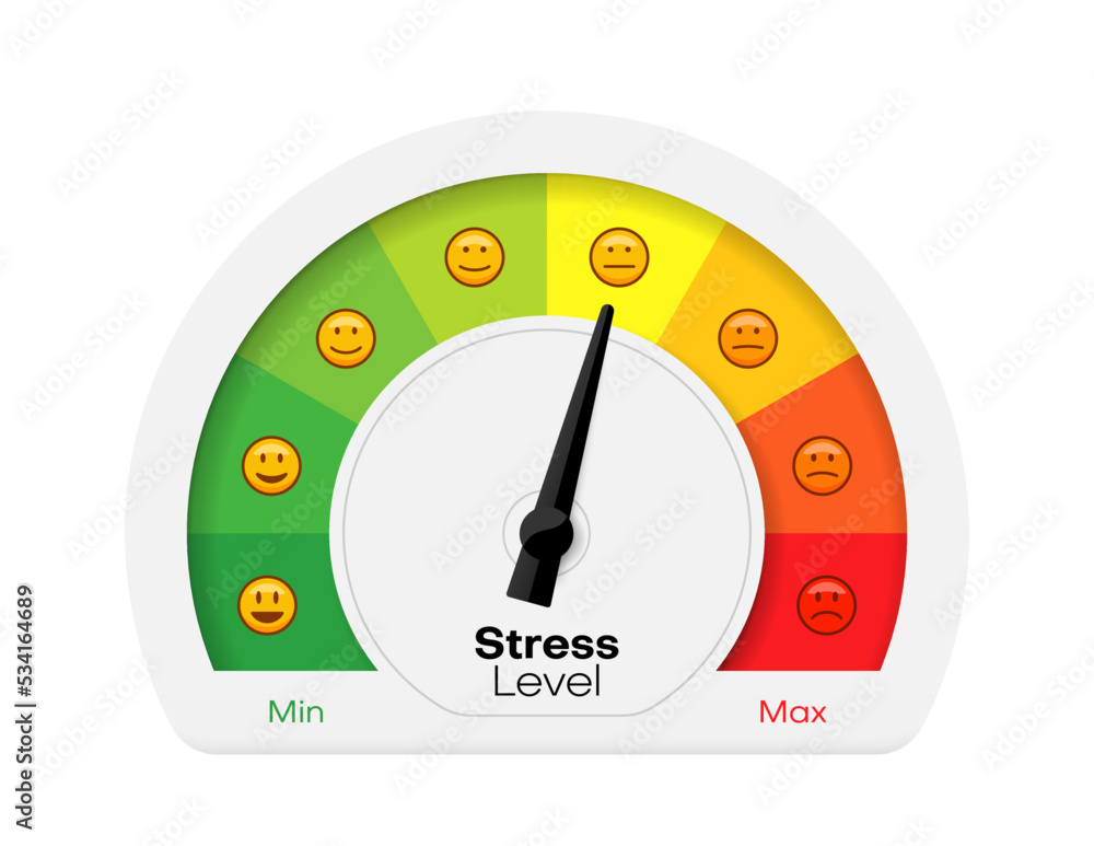 Pain and stress measurement scale, emotion health assessment meter, vector level chart. Pain ...