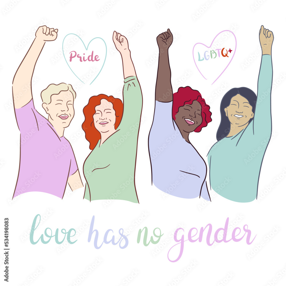 Vector illustration of people different nationalities and gender with ...
