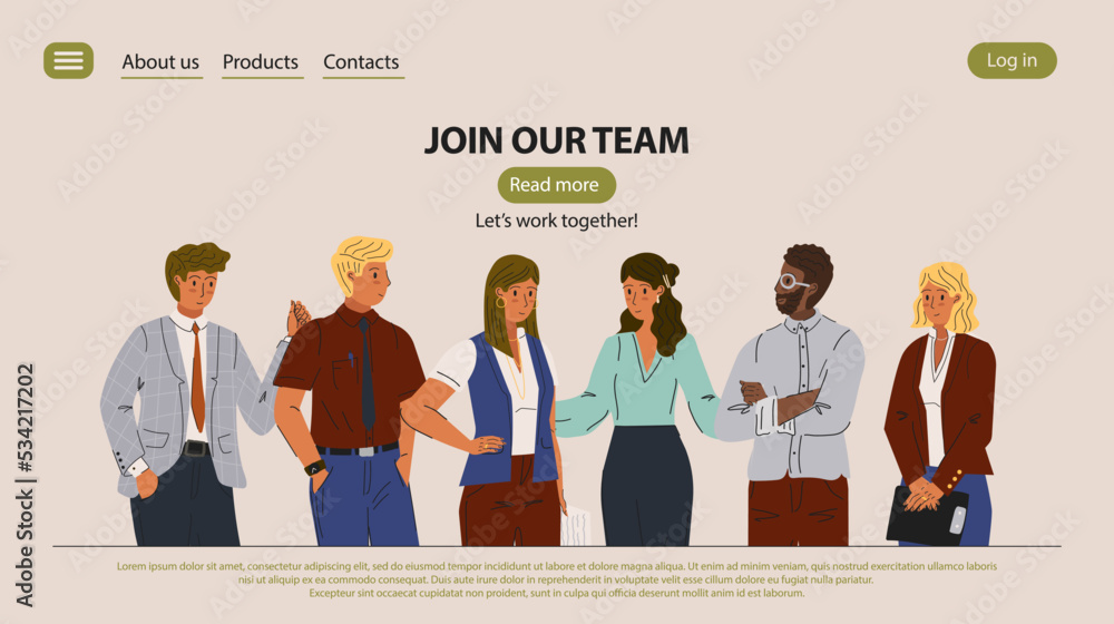 Group of diverse business people and company office staff. Join our ...