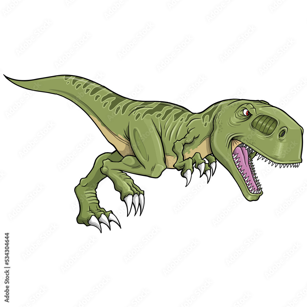 Tyrannosaurus Rex Dinosaur PNG transparent backgrounds Stock Illustration | Adobe Stock