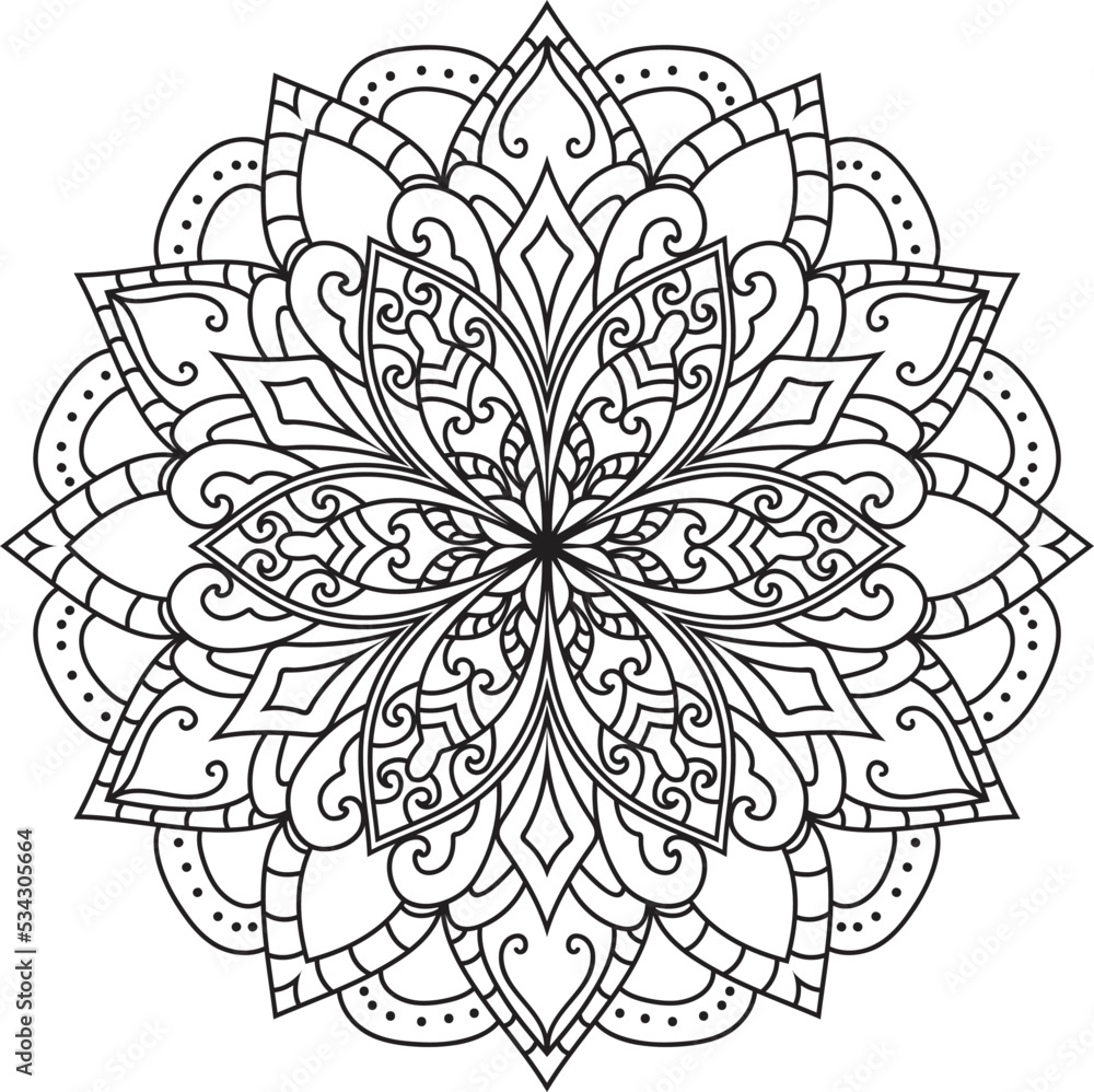 Mandalas for coloring book color pages.Anti-stress coloring book page ...