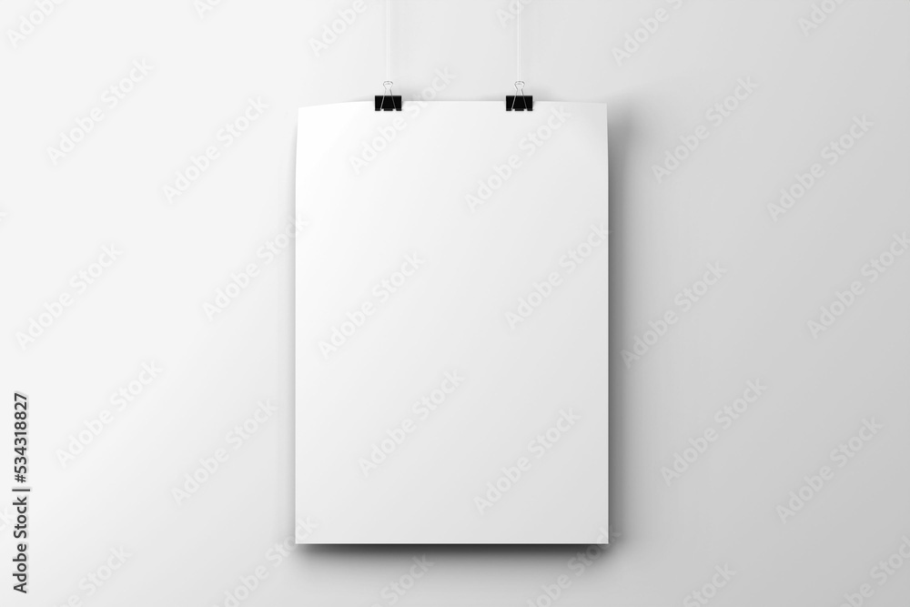 Single vertical poster A3 size blank template mock-up Stock ...