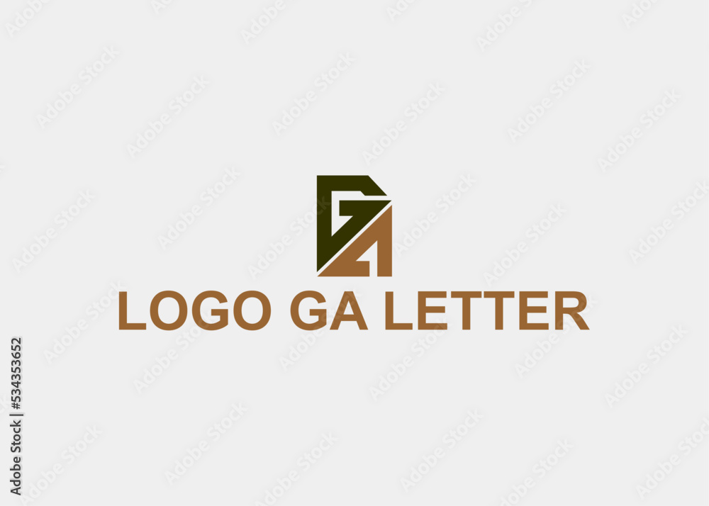 LOGO GA LINE LETTER COMPANY NAME Stock Vector | Adobe Stock