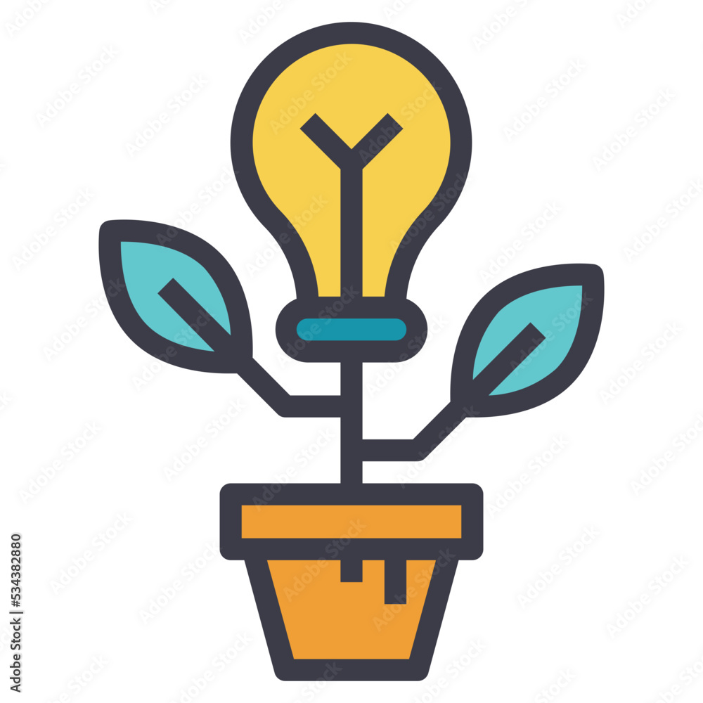 ideation modern line style icon Stock Vector | Adobe Stock