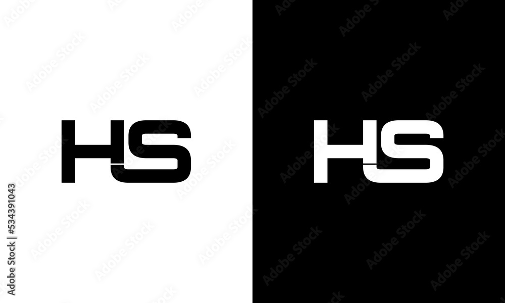 letter hs logo design Stock Vector | Adobe Stock