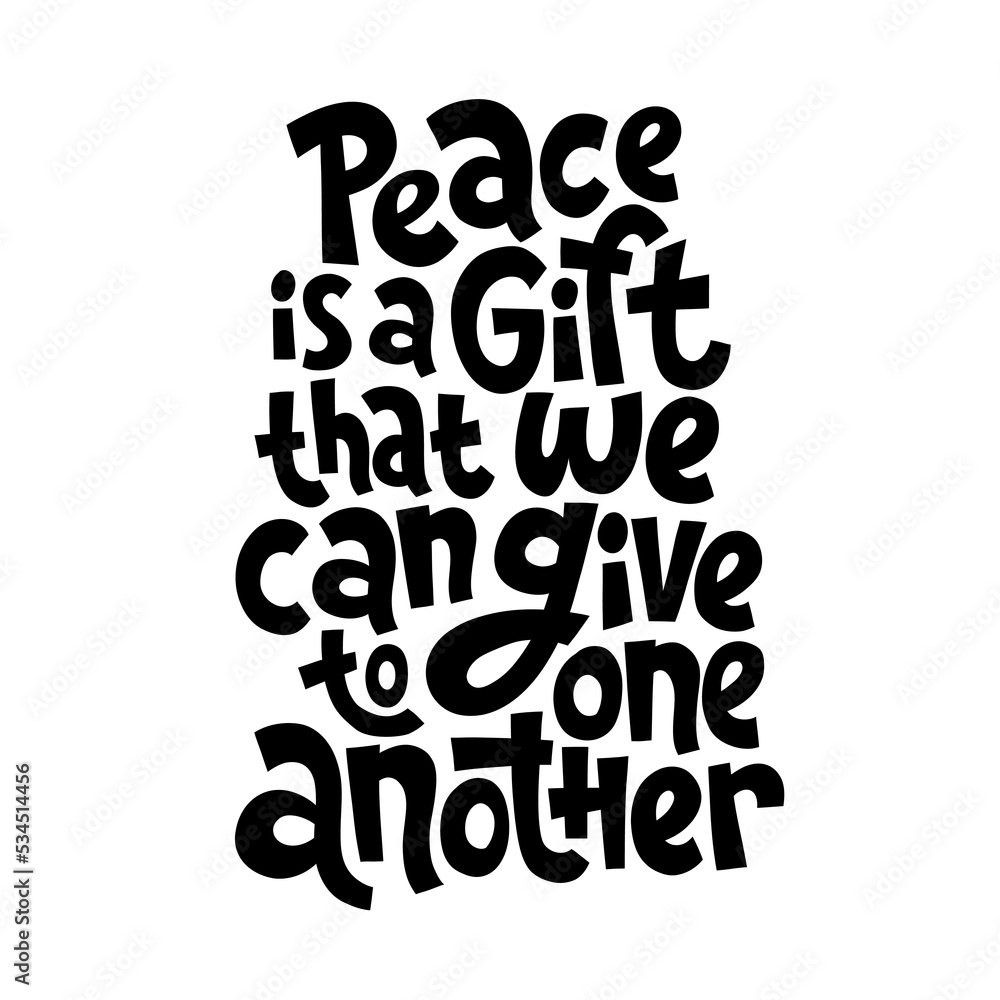 Peace vector lettering Stock Vector | Adobe Stock
