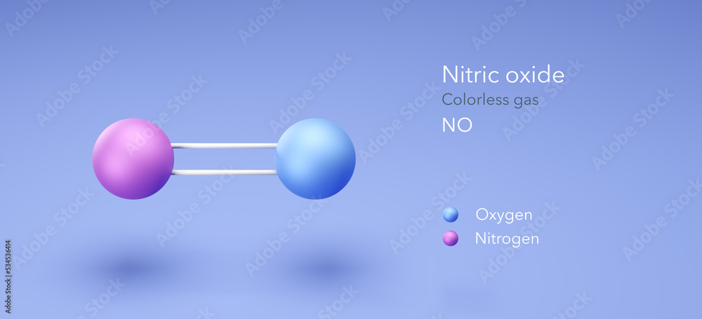 nitric oxide, molecular structures, Colorless gas, 3d model, Structural ...