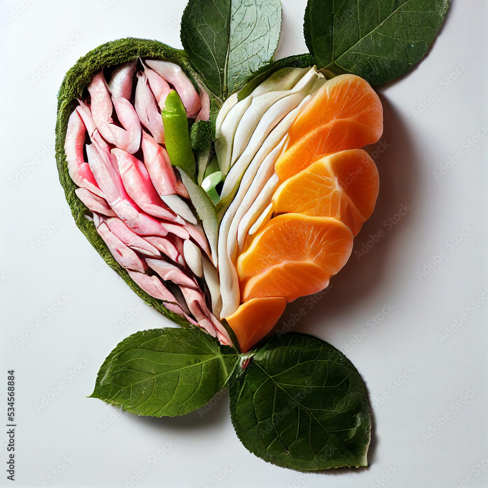 human heart mage of food Stock Illustration | Adobe Stock