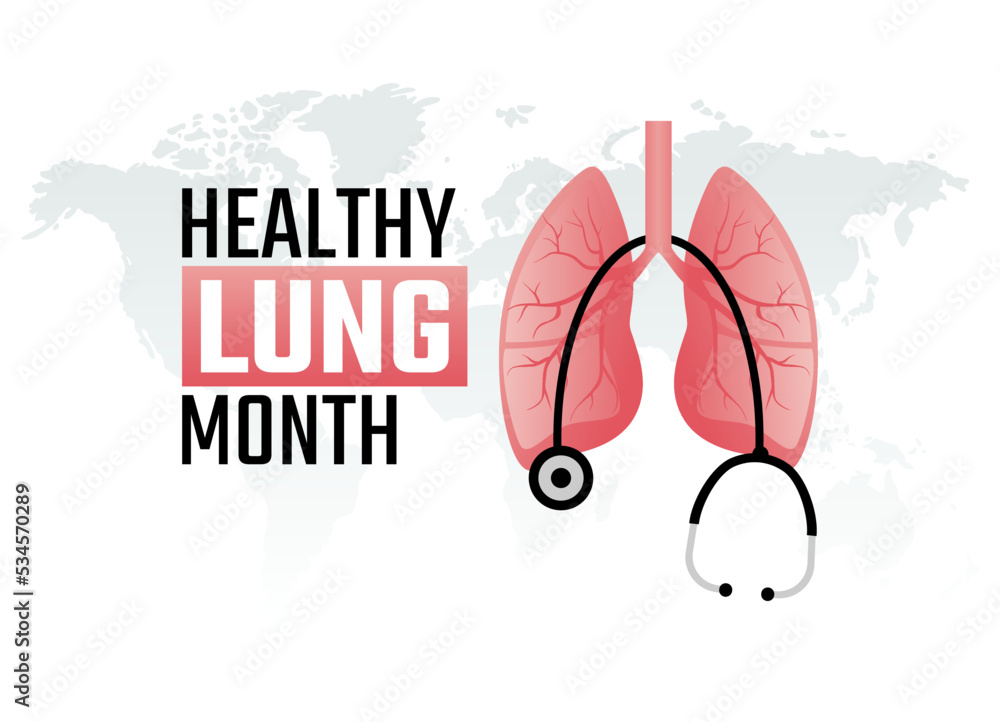 vector graphic of healthy lung month good for healthy lung month ...