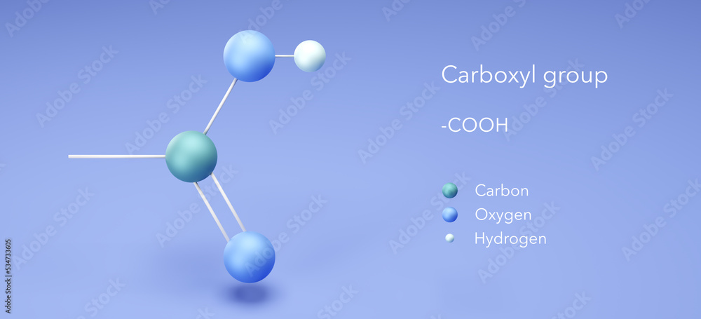 Stock-Illustration „carboxyl group, molecular structures, 3d model ...
