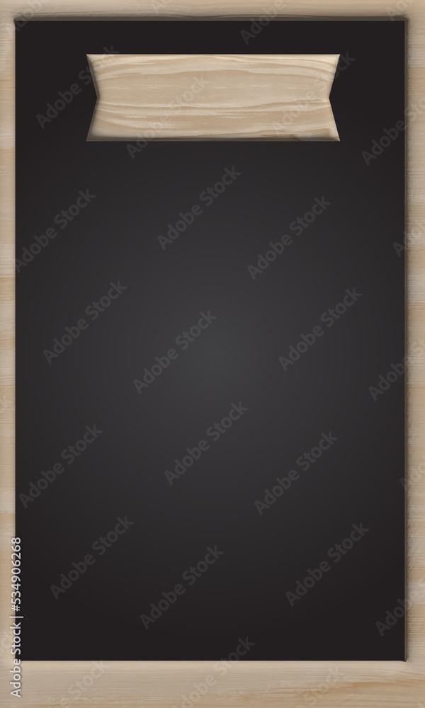 Menu wood border frame template Board Isolated on transparent ...