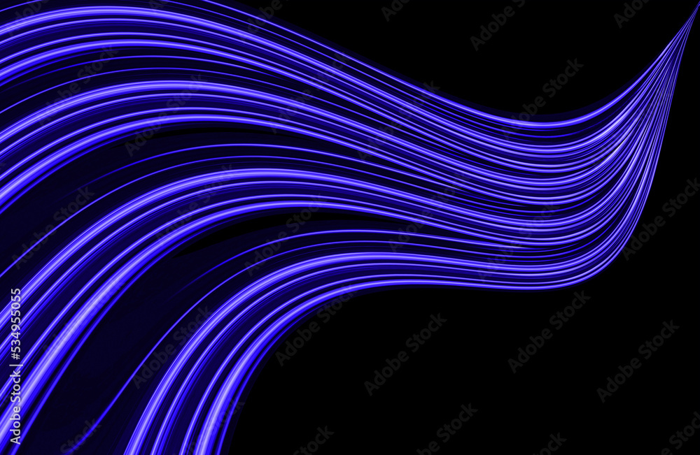 Colorful curved fast motion background. Blue digital background and ...