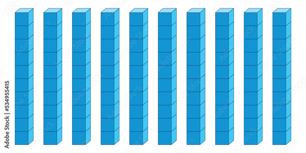 Dienes tens blocks. Base ten counting. Place value with base ten blocks ...