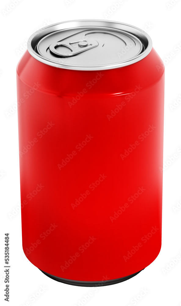 Red soda can on transparent background. Stock Illustration | Adobe Stock