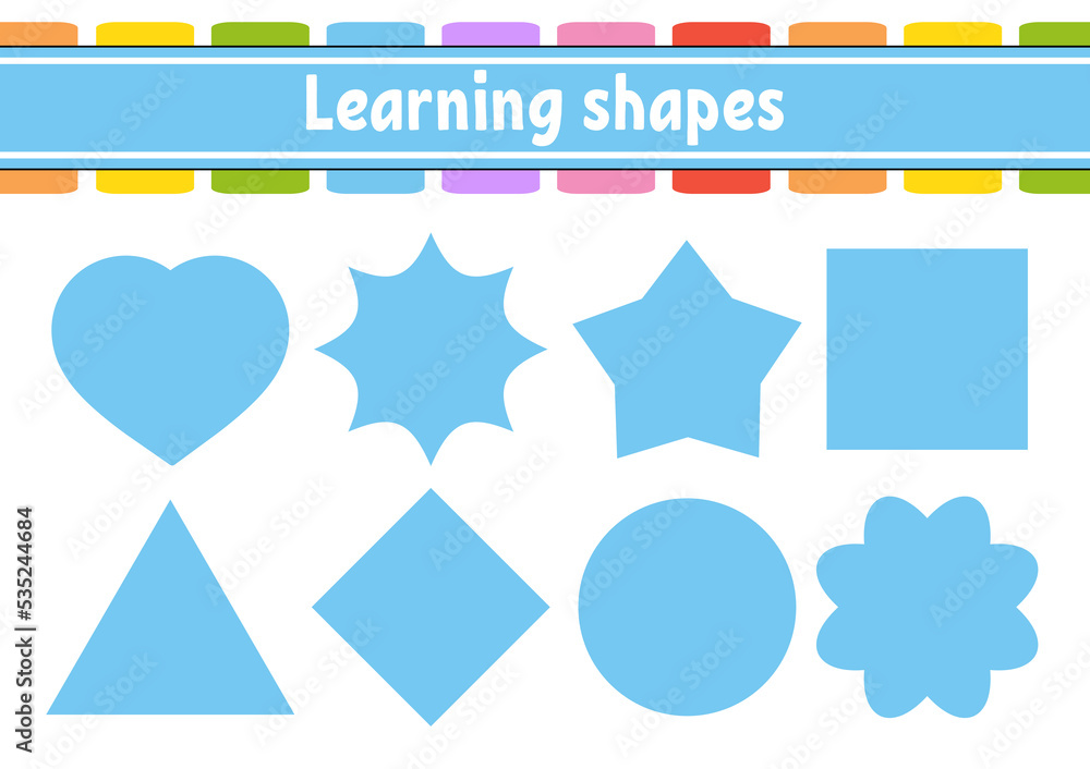 Puzzle game for kids. Cut and paste. Cutting practice. Learning shapes ...
