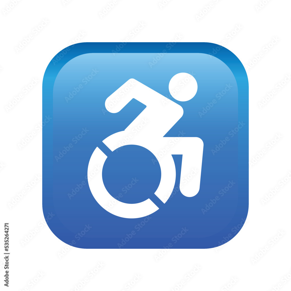 Wheelchair emoji icon. Disability symbol modern, simple, vector, icon ...