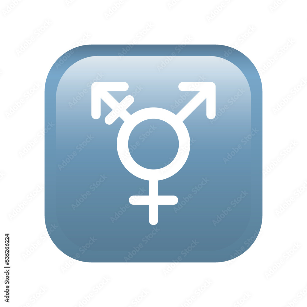 Transgender button emoji icon. LGBTQ symbol modern, simple, vector ...