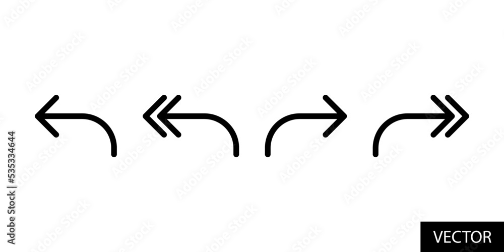 Reply, Reply all and Forward, Forward all vector icons in line style ...