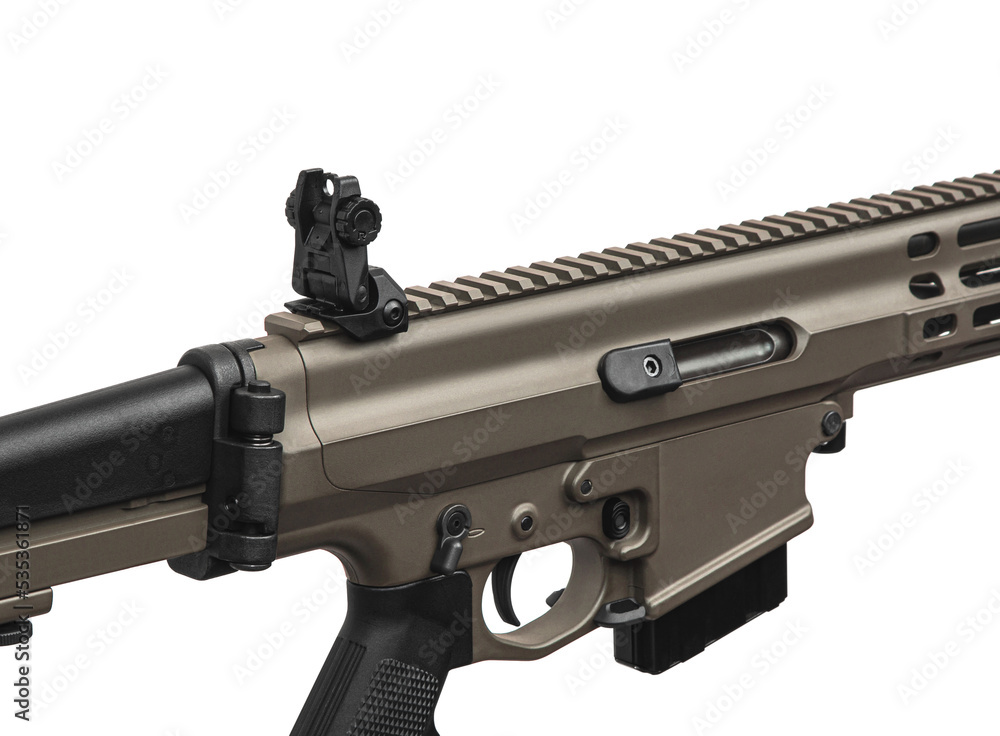 Modern automatic rifle isolated on white. Weapons for police, special ...