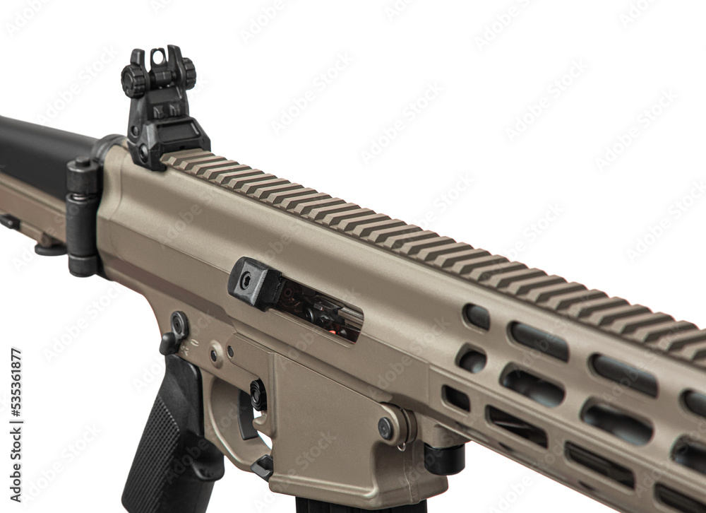 Modern automatic rifle isolated on white. Weapons for police, special ...