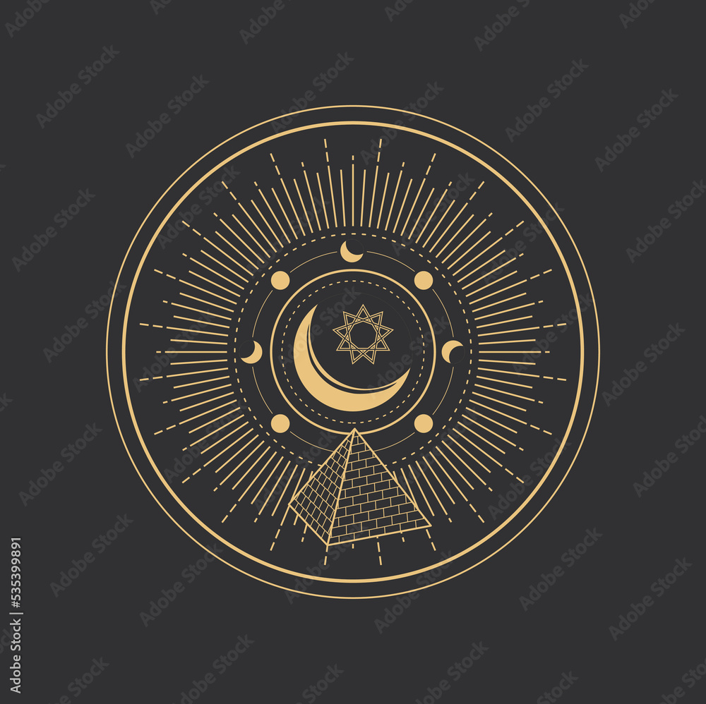 Стоковое векторное изображение «Occult symbol, esoteric tarot and magic ...